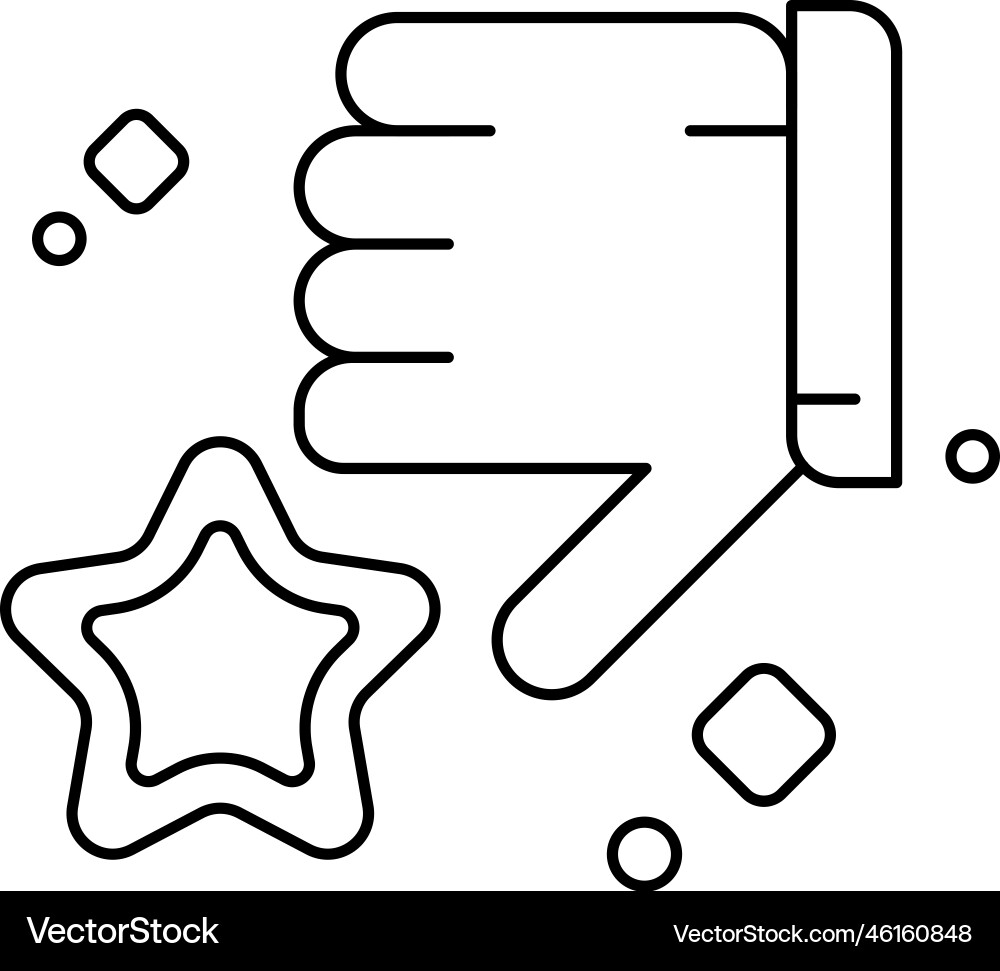 Bad value feedback icons with black outline style Vector Image