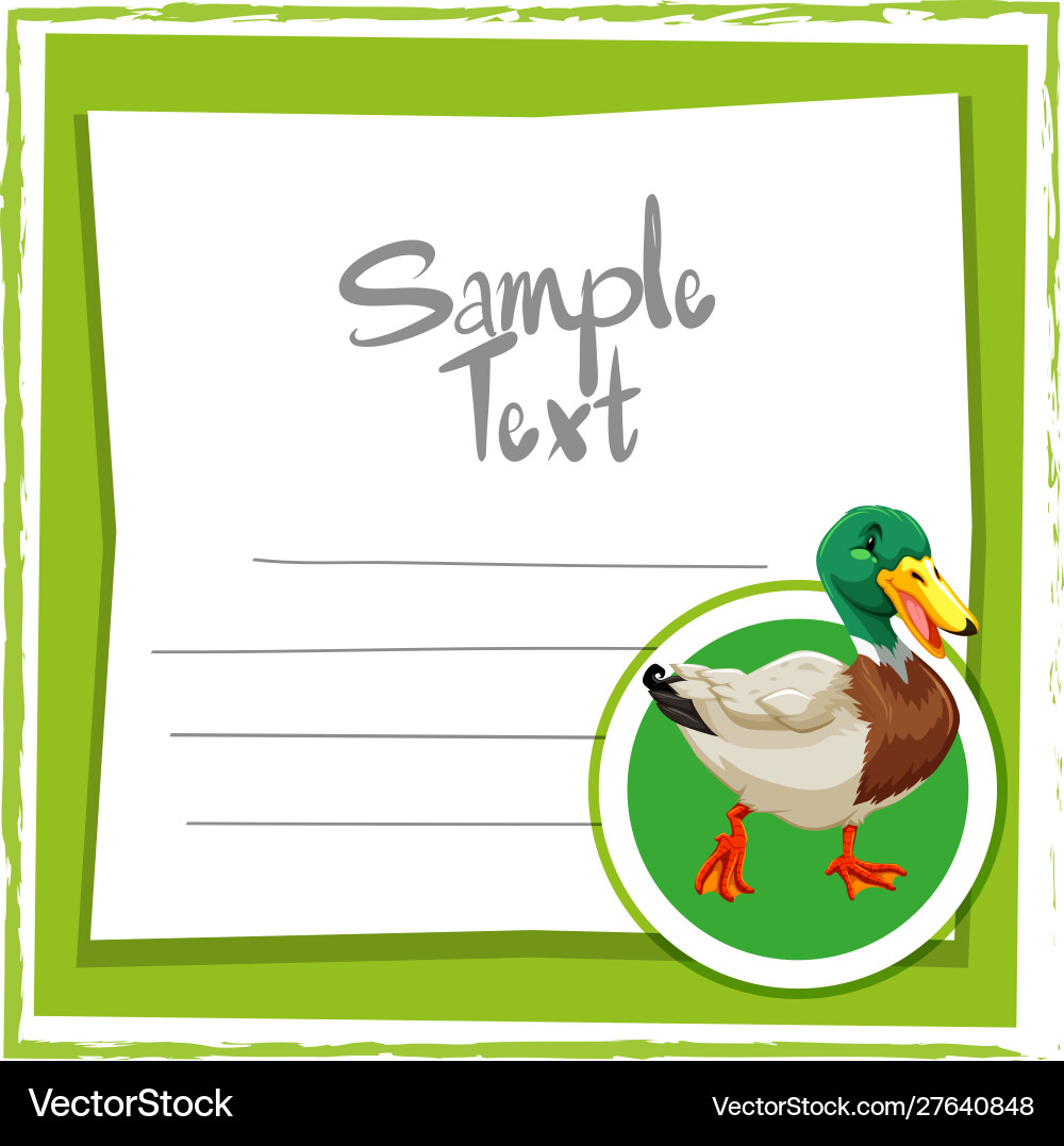 Cute Duck Template