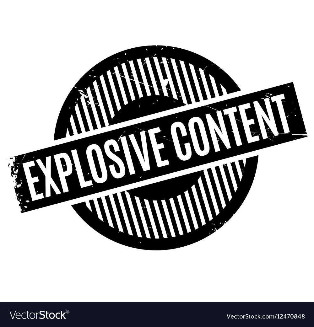 Explosive content rubber stamp Royalty Free Vector Image