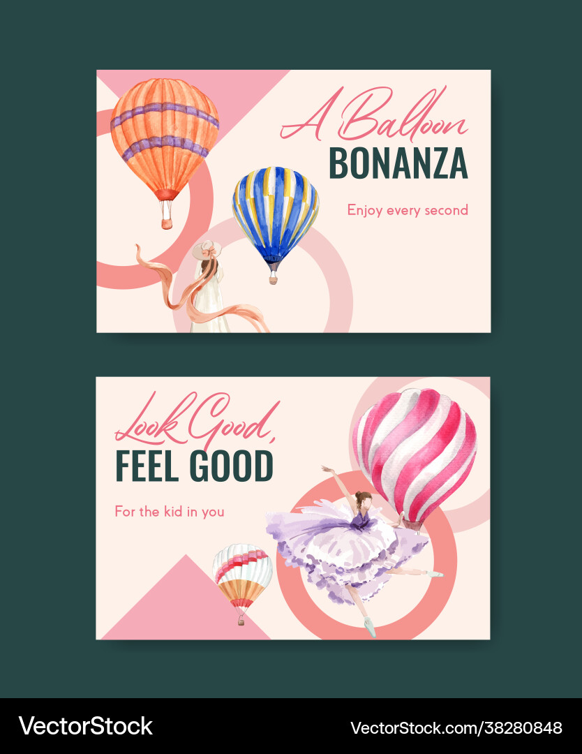 Facebook template with balloon fiesta concept Vector Image