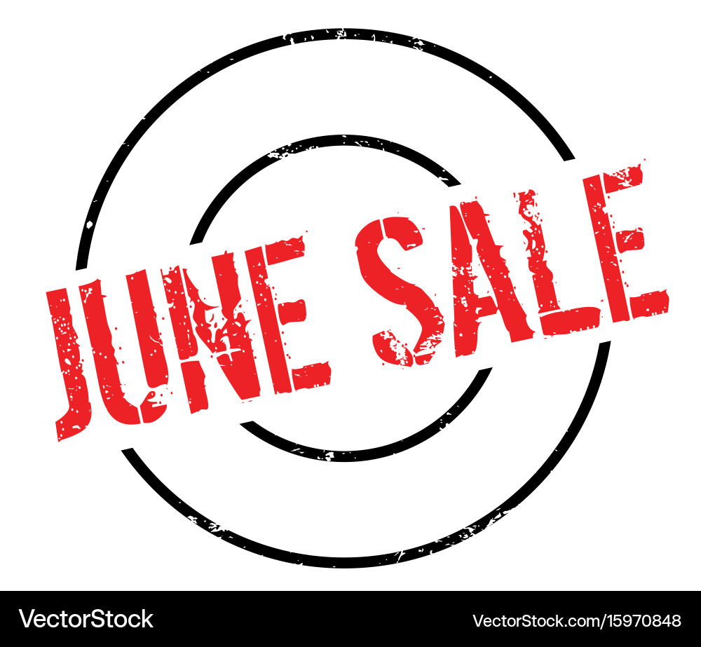 June sale rubber stamp Royalty Free Vector Image