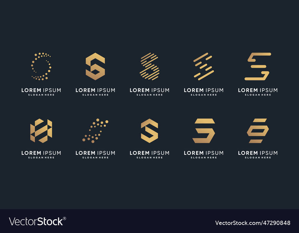 Letter S Icon Logo Design With Creative Unique Vector Image
