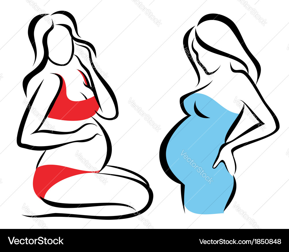 Pregnant woman Royalty Free Vector Image - VectorStock