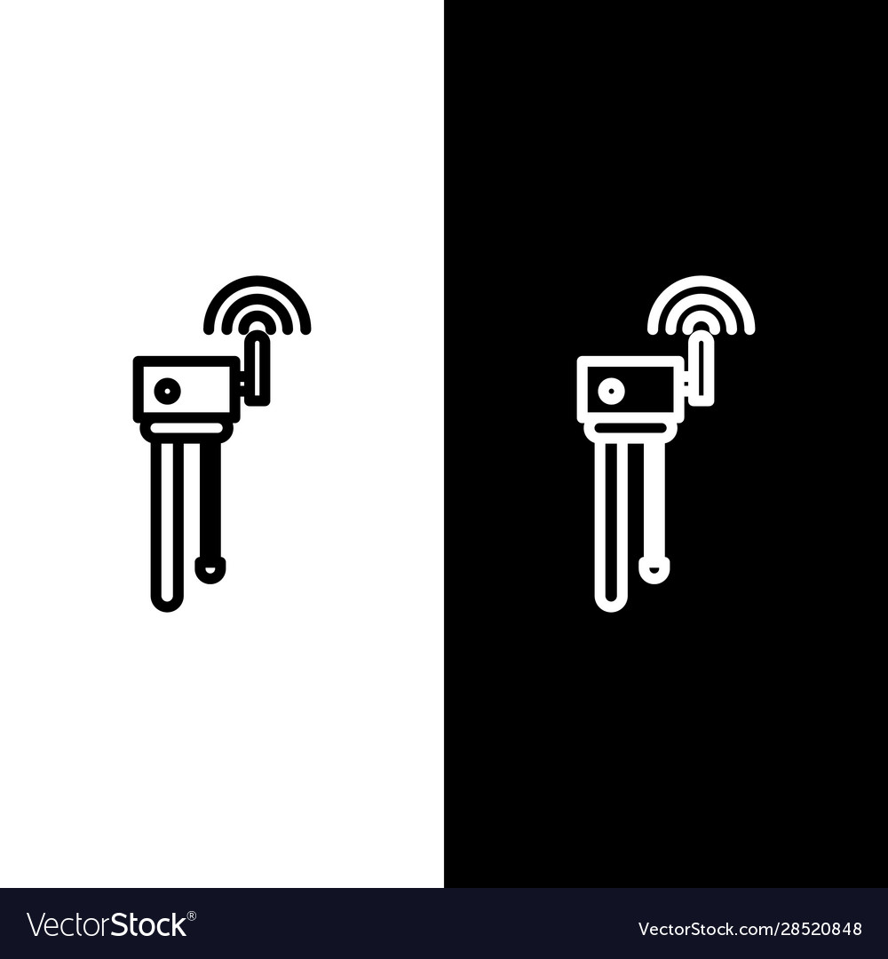 Set Line Router And Wi Fi Signal Symbol Icon Vector Image