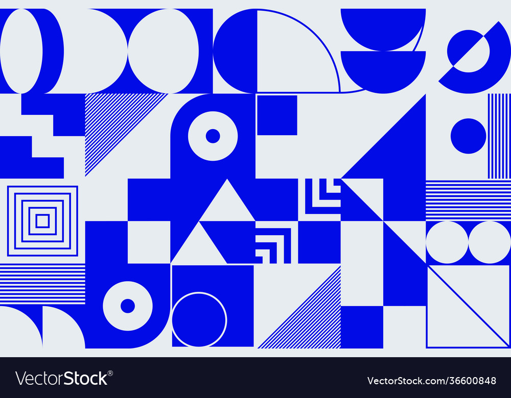 Simple geometric pattern design with basic Vector Image