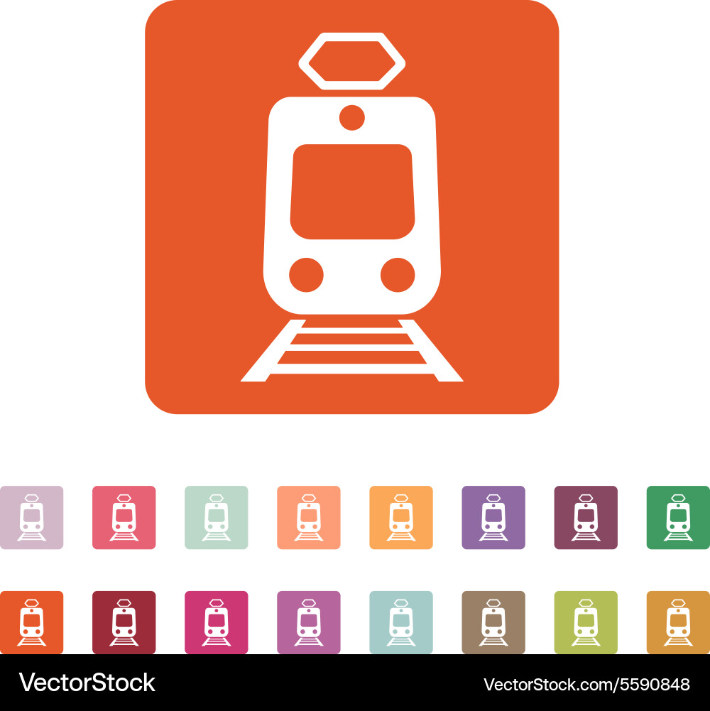 Train icon metro and tram railroad symbol Vector Image