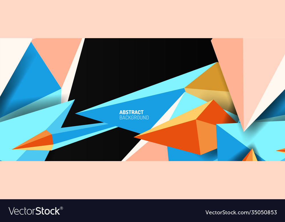 3d low poly abstract shape background Royalty Free Vector