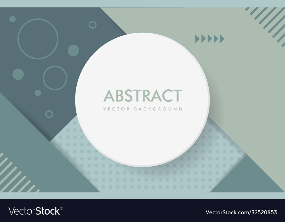 Abstract dark green background with a round frame Vector Image