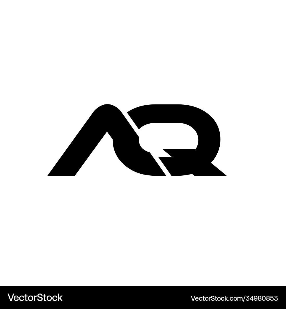 Ao letter icon design on black background Vector Image