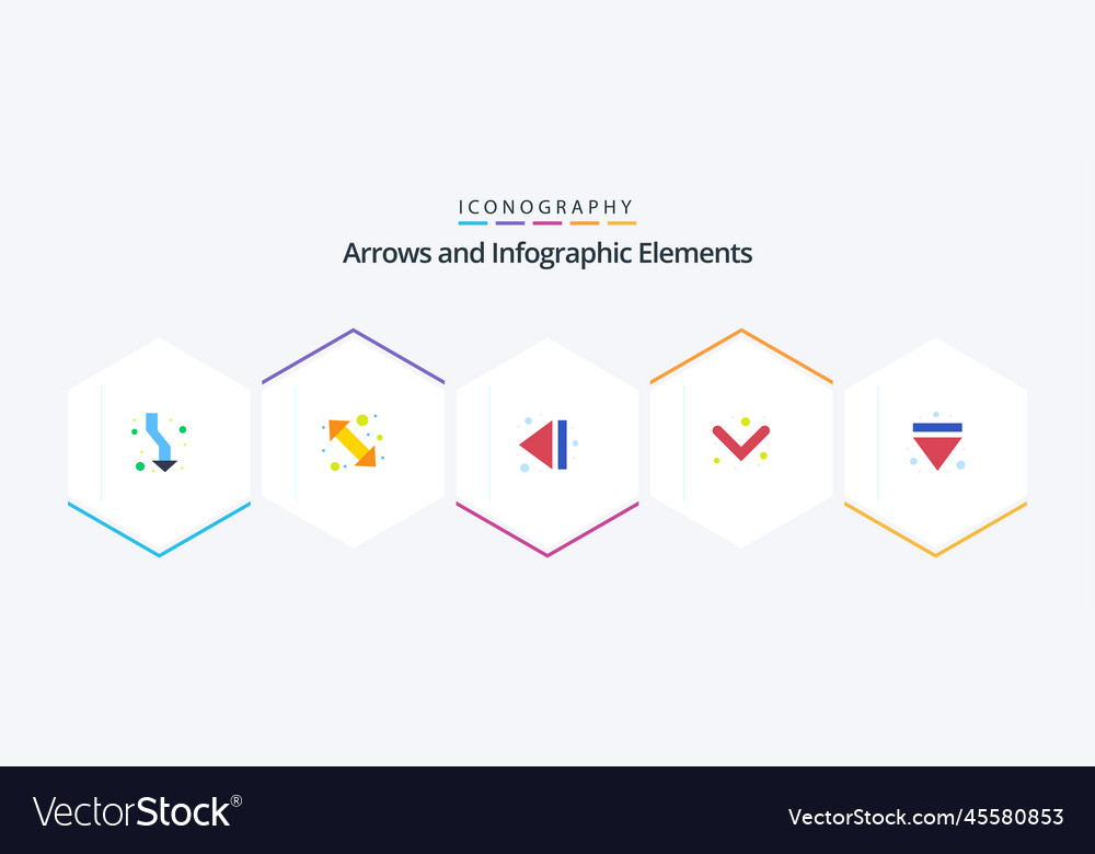 Arrow 25 flat icon pack including eject full Vector Image