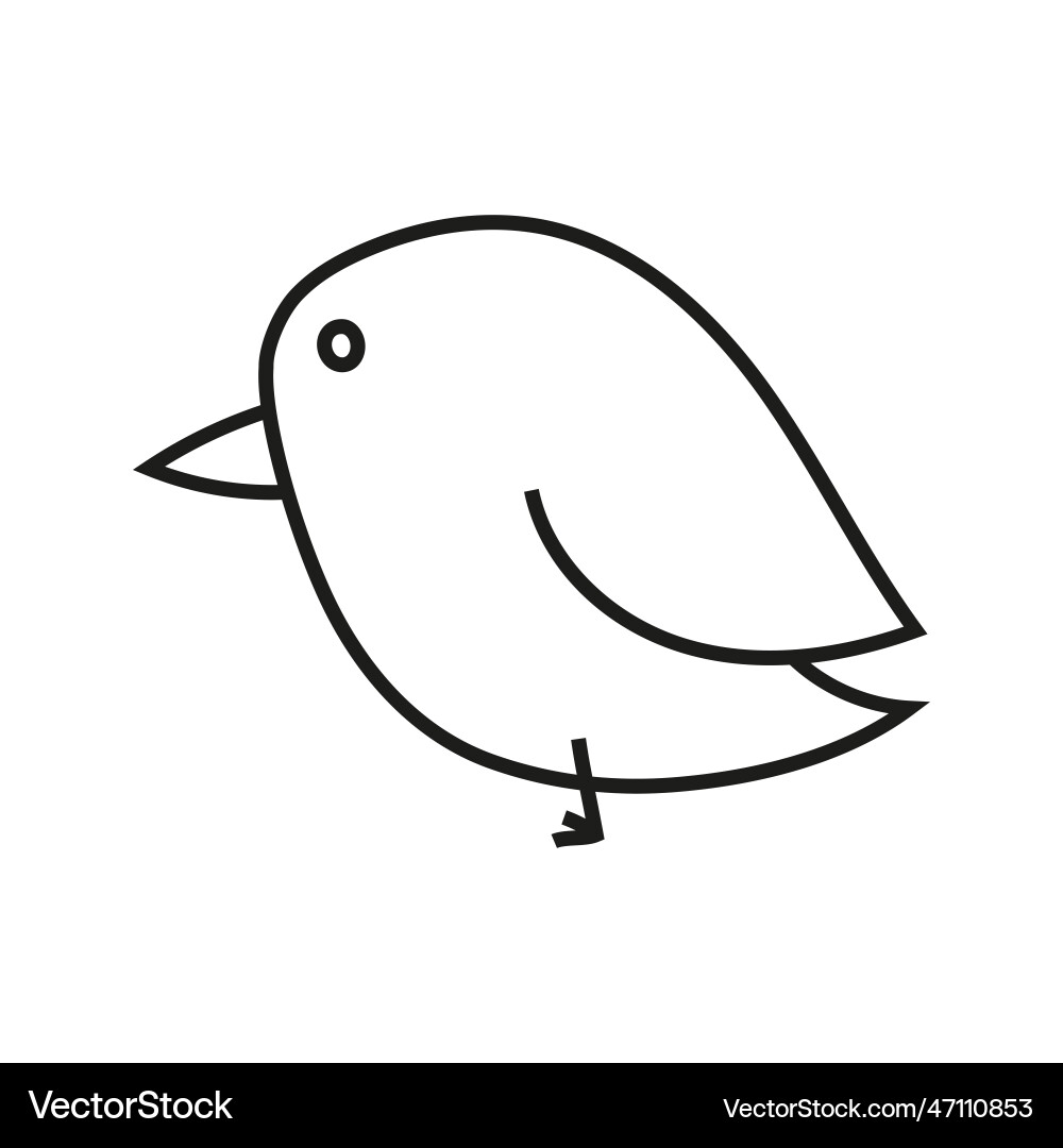 Bird in doodle style Royalty Free Vector Image