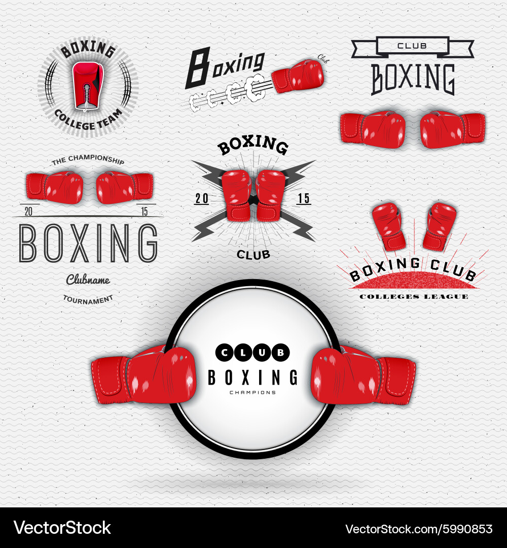 Boxing badges logos and labels for any use Vector Image