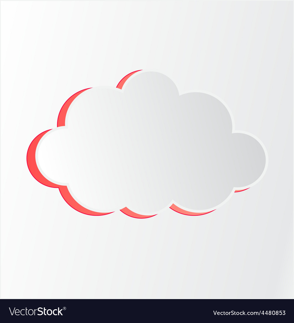 Cloud with shadow Royalty Free Vector Image - VectorStock