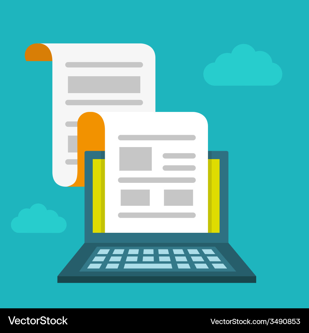 Concept of regularly distributed news publication Vector Image