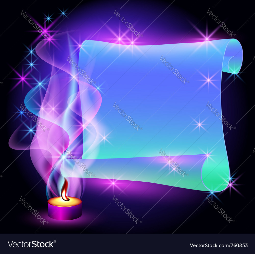 Folded magic parchment Royalty Free Vector Image