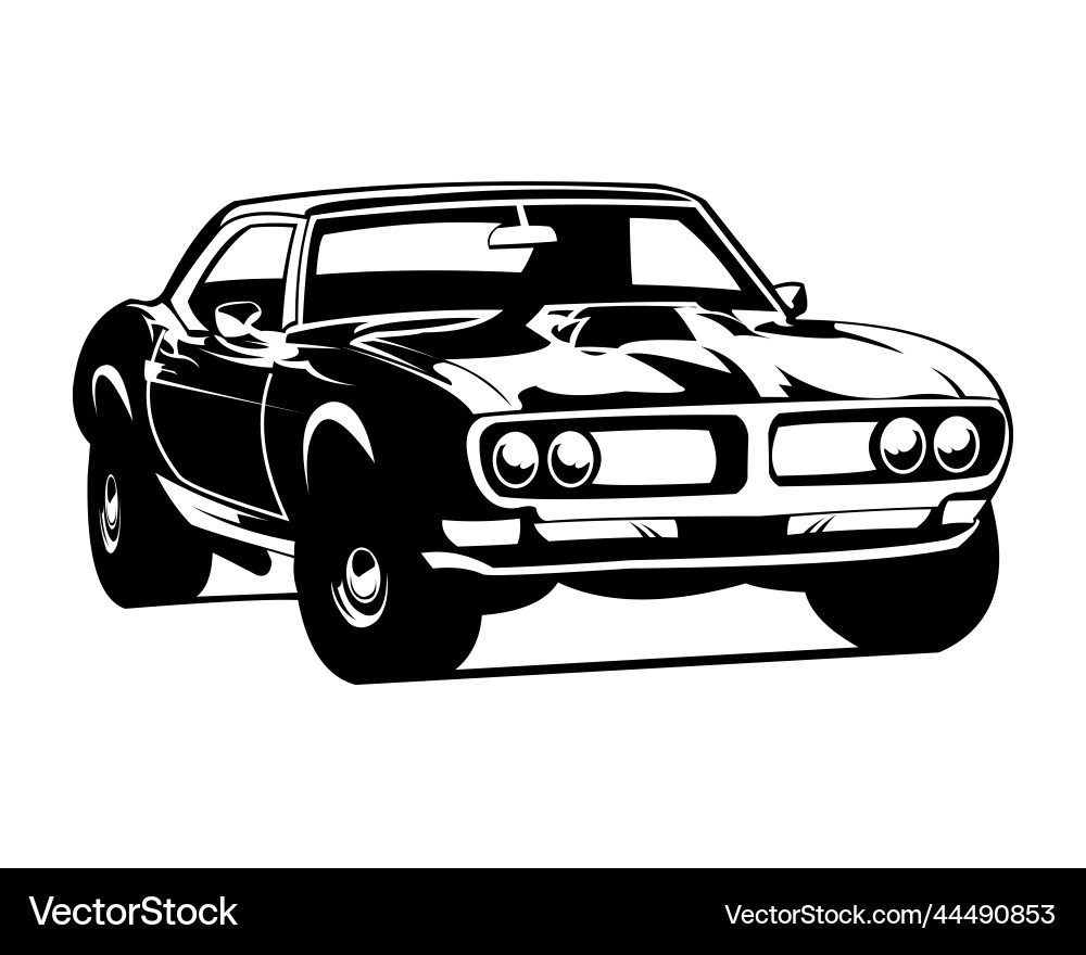 Isolated american muscle car Royalty Free Vector Image