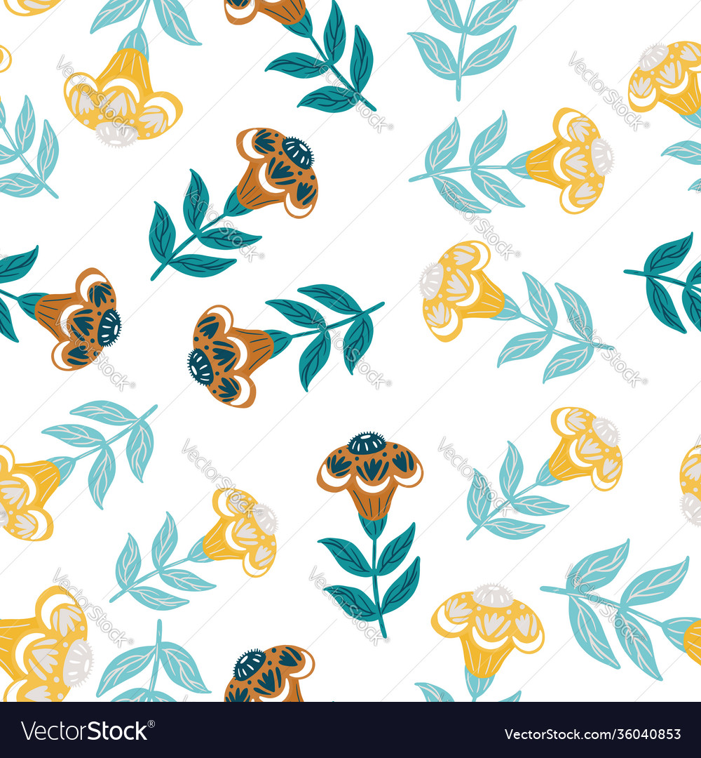 Isolated seamless pattern with random blue Vector Image