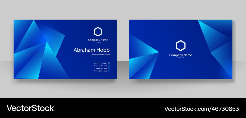 Modern stylish blue business card design creative Vector Image