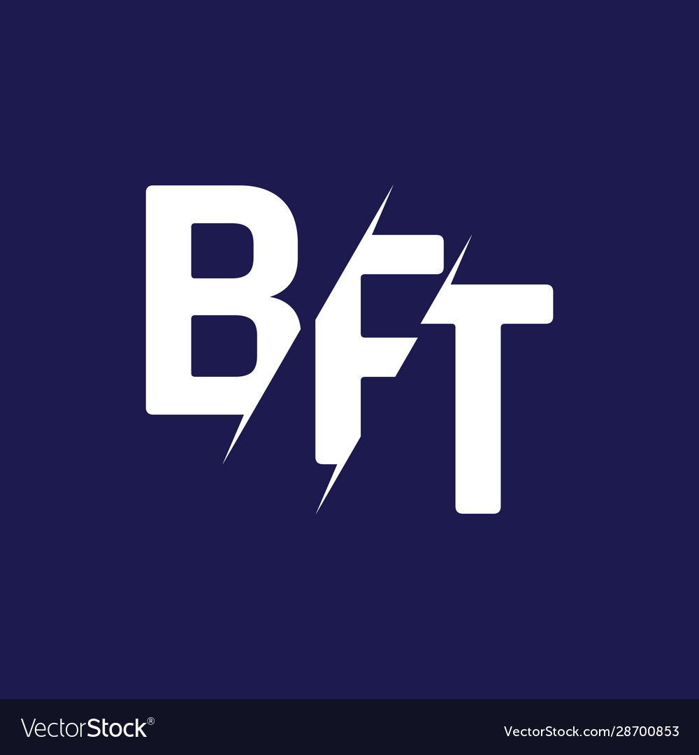 Monogram letters initial logo design bft Vector Image