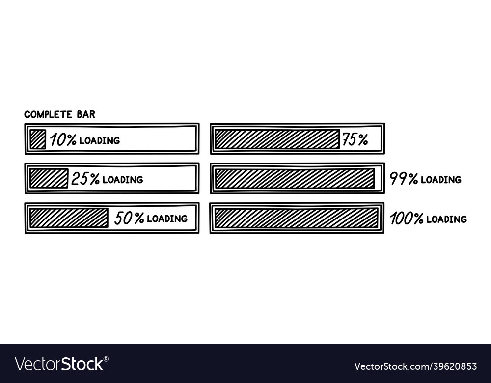 Progress loading bar infographics design element Vector Image