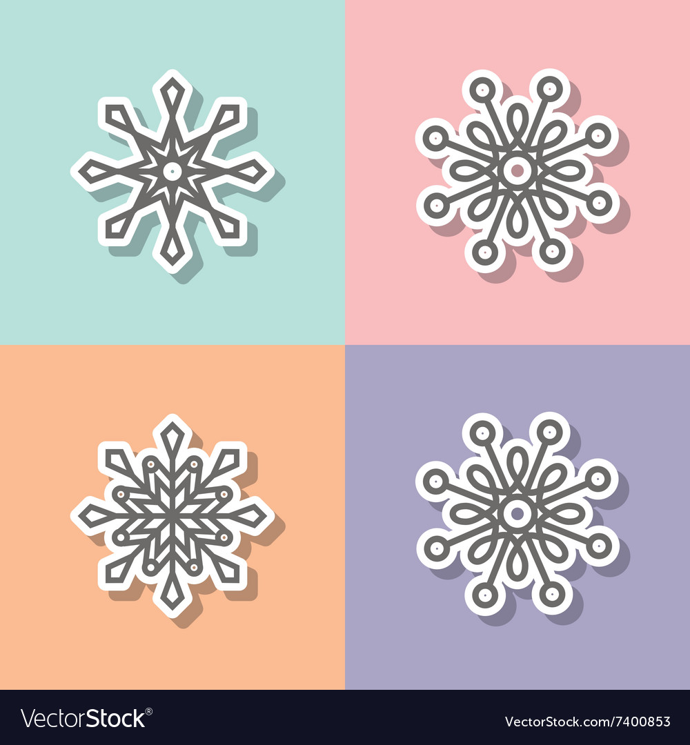 Snowflake icon design Royalty Free Vector Image