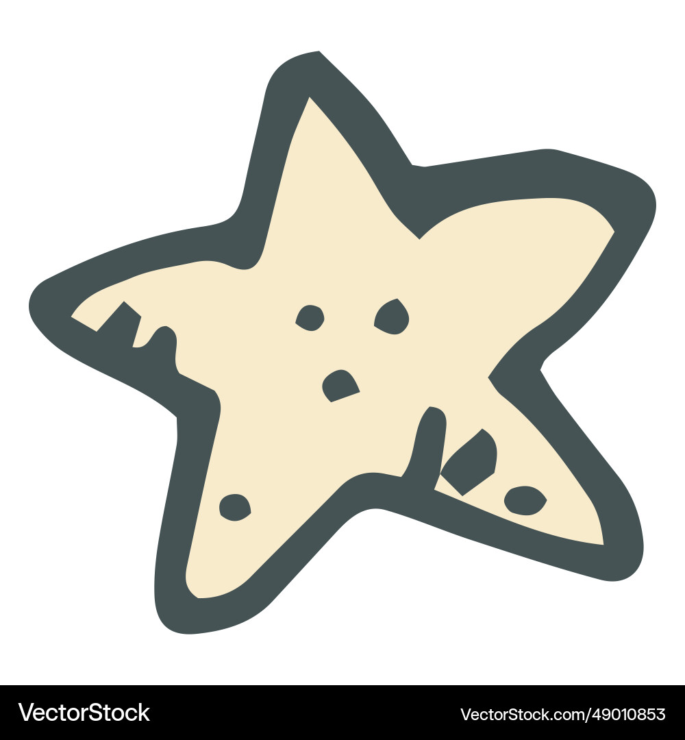 Star hand drawn cartoon icon 44 Royalty Free Vector Image