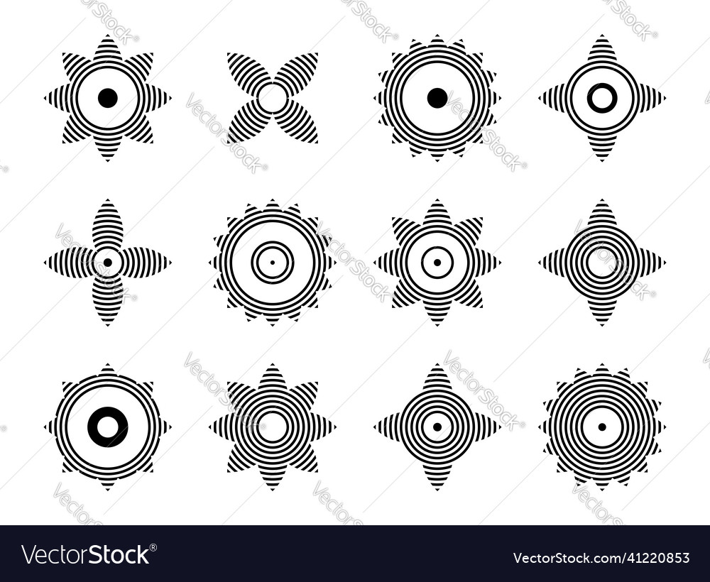 Striped design elements Royalty Free Vector Image