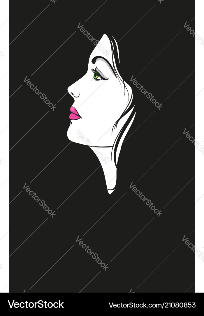 Young woman portrait Royalty Free Vector Image