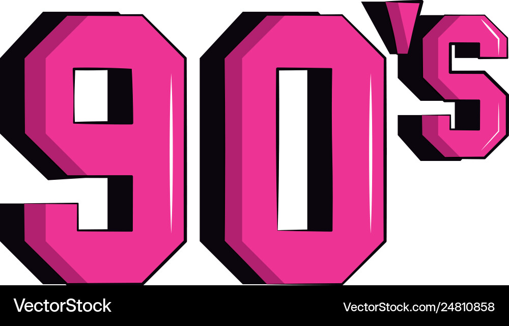 90s retro symbol cartoon Royalty Free Vector Image