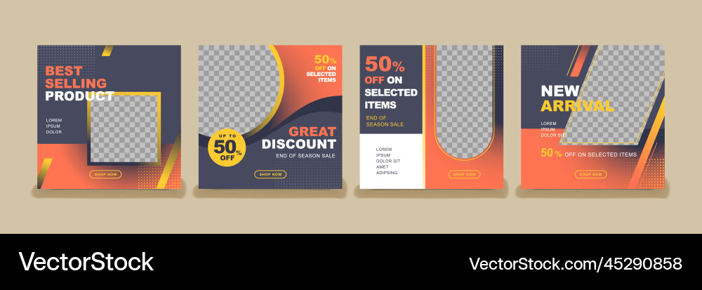 Brand building social media post Royalty Free Vector Image