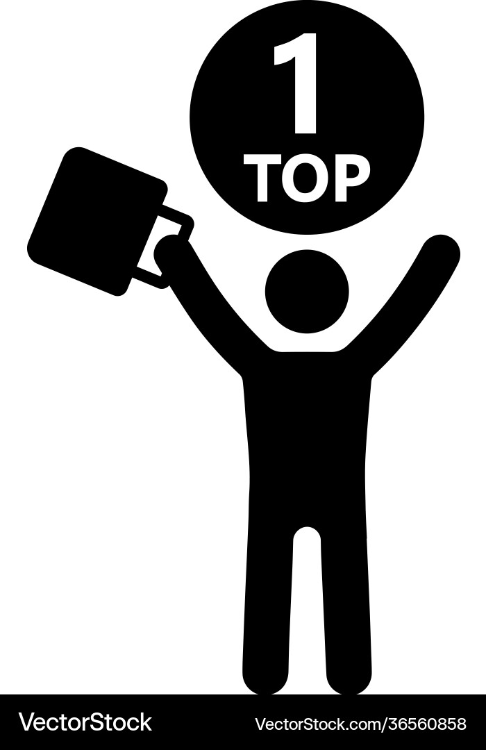 Creative business winner award icon Royalty Free Vector