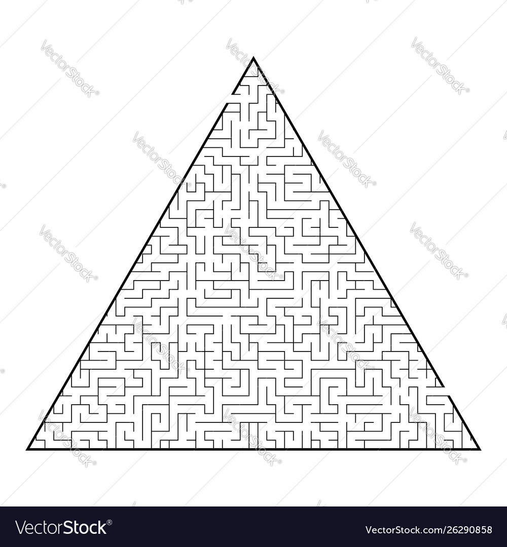 Difficult triangular labyrinth game for kids Vector Image Difficult triangular labyrinth game for kids Vector Image