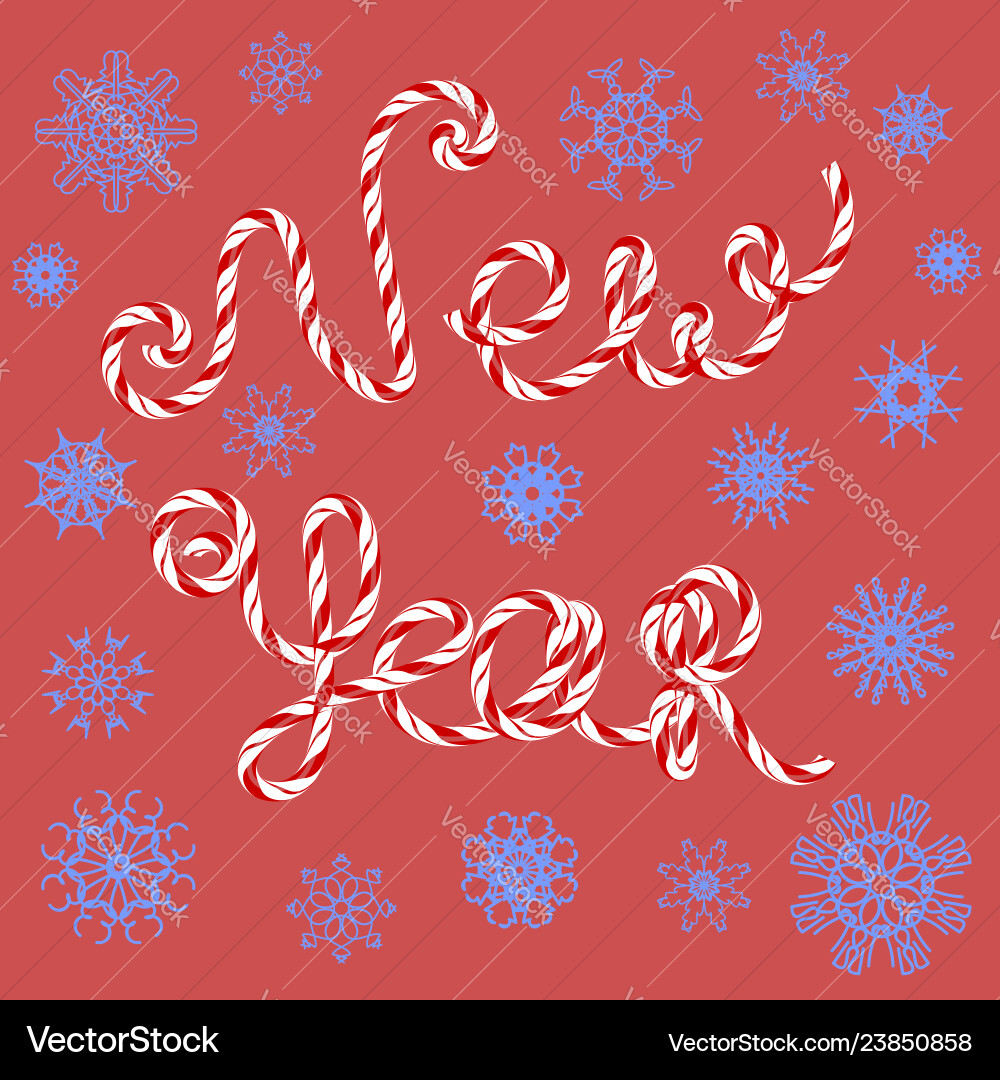 New year sign on red background Royalty Free Vector Image