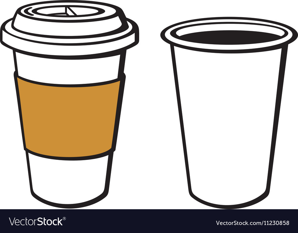 Paper Cup Coffee Icon Royalty Free Vector Image