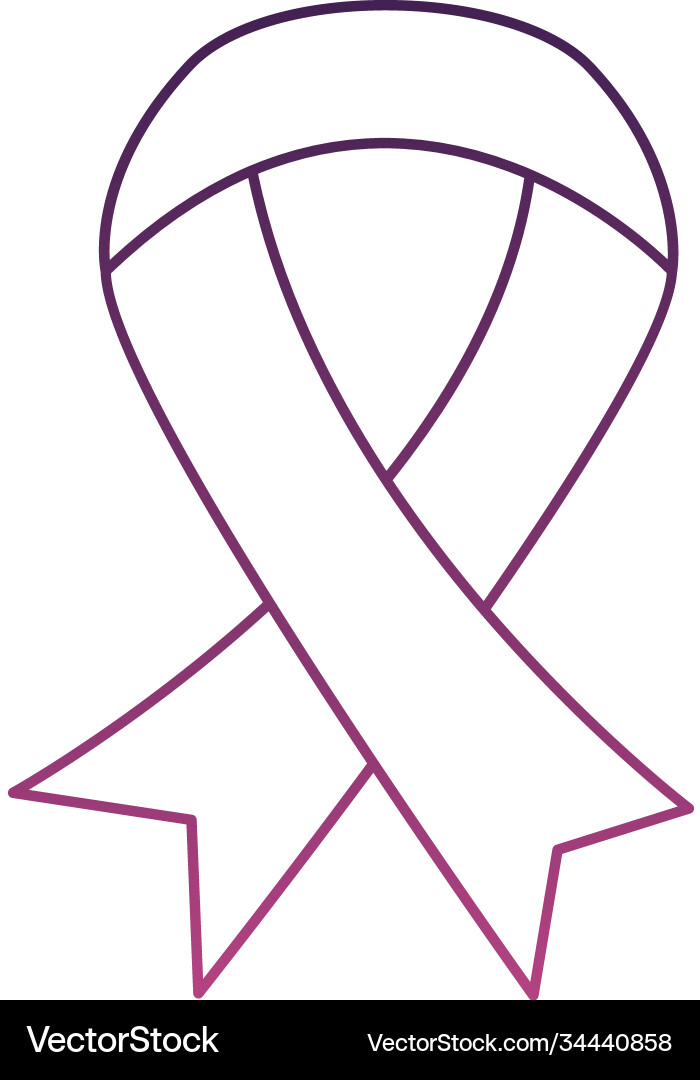 Ribbon campaign line style icon Royalty Free Vector Image