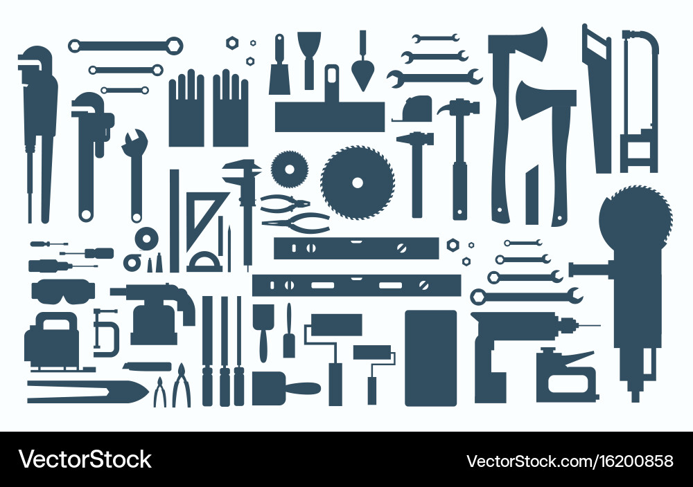 Set of repair and construction working hand tools Vector Image
