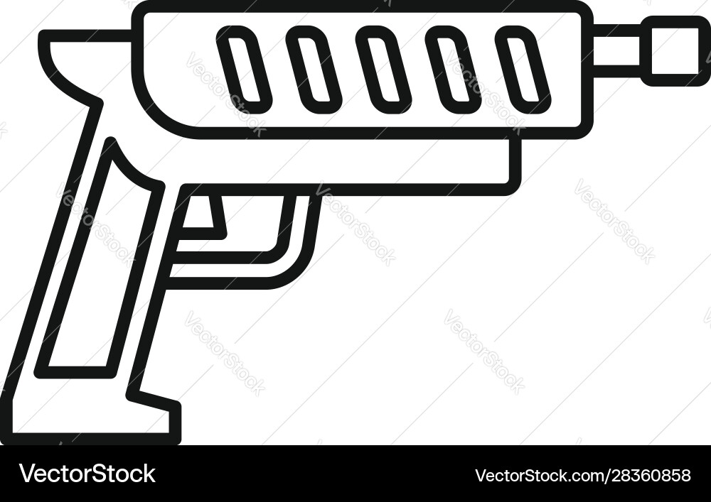 Shotgun blaster icon outline style Royalty Free Vector Image