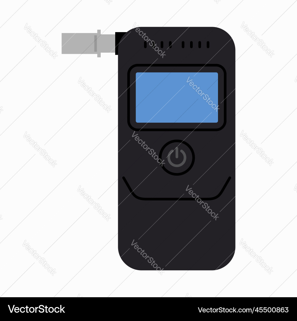 Breathalyzer portable alcohol tester with digital Vector Image