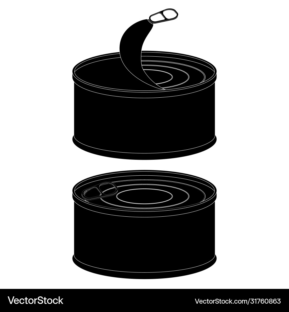 Cans on white background packaging collection Vector Image