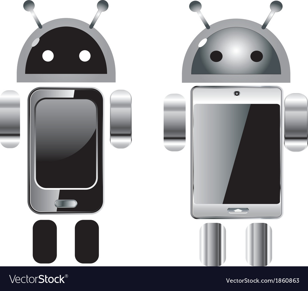 Cell robots Royalty Free Vector Image - VectorStock
