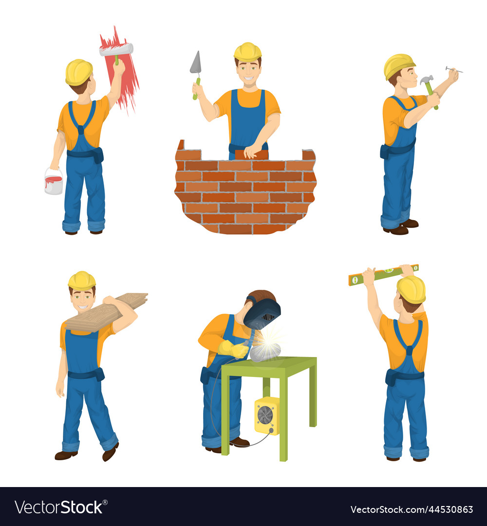 Construction work set Royalty Free Vector Image