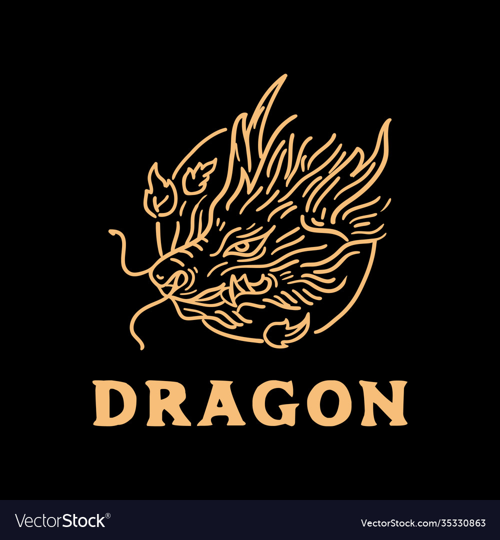 Dragon head Royalty Free Vector Image - VectorStock