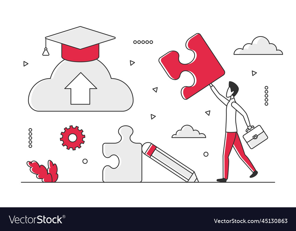 Education skill learning Royalty Free Vector Image