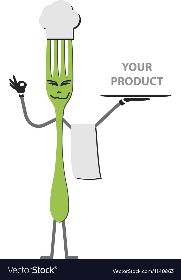 Fork cartoon Royalty Free Vector Image - VectorStock