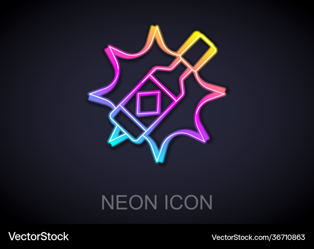 Glowing neon line tabasco sauce icon isolated Vector Image