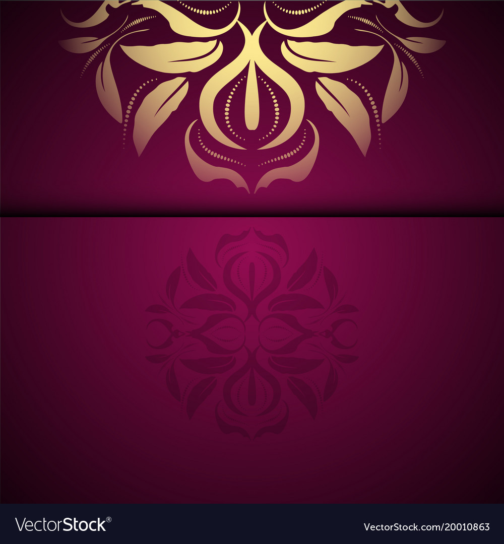 Gold oriental arabesque pattern background Vector Image