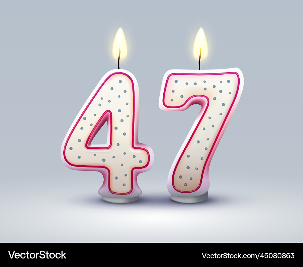 Happy birthday years 47 anniversary Royalty Free Vector