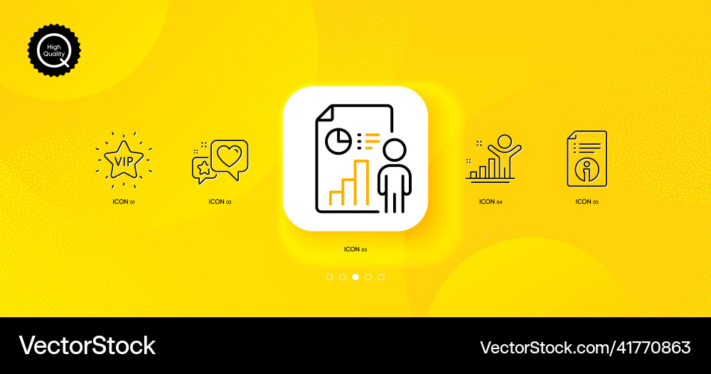 Heart technical info and business report minimal Vector Image