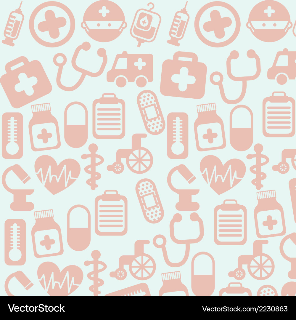 Medical icons over gray background Royalty Free Vector Image