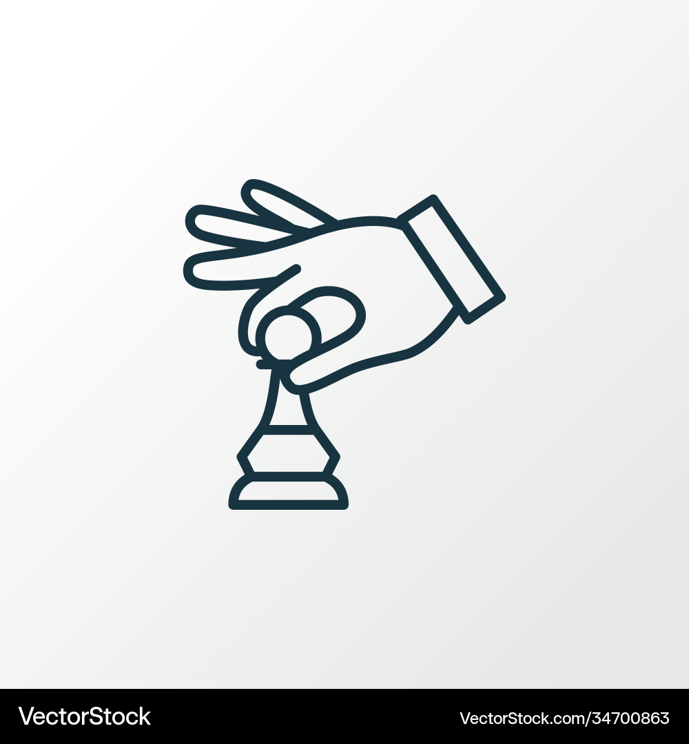 Play icon line symbol premium quality isolated Vector Image